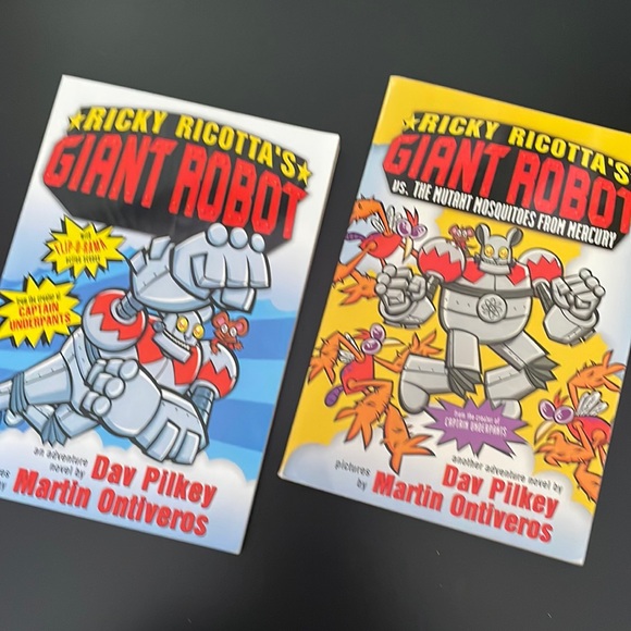 Other | Ricky Ricottas Giant Robot Books By Dav Pilkey | Poshmark